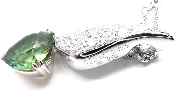 Piaget Diamond Peridot Heart White Gold Pendant Necklace For Sale at ...