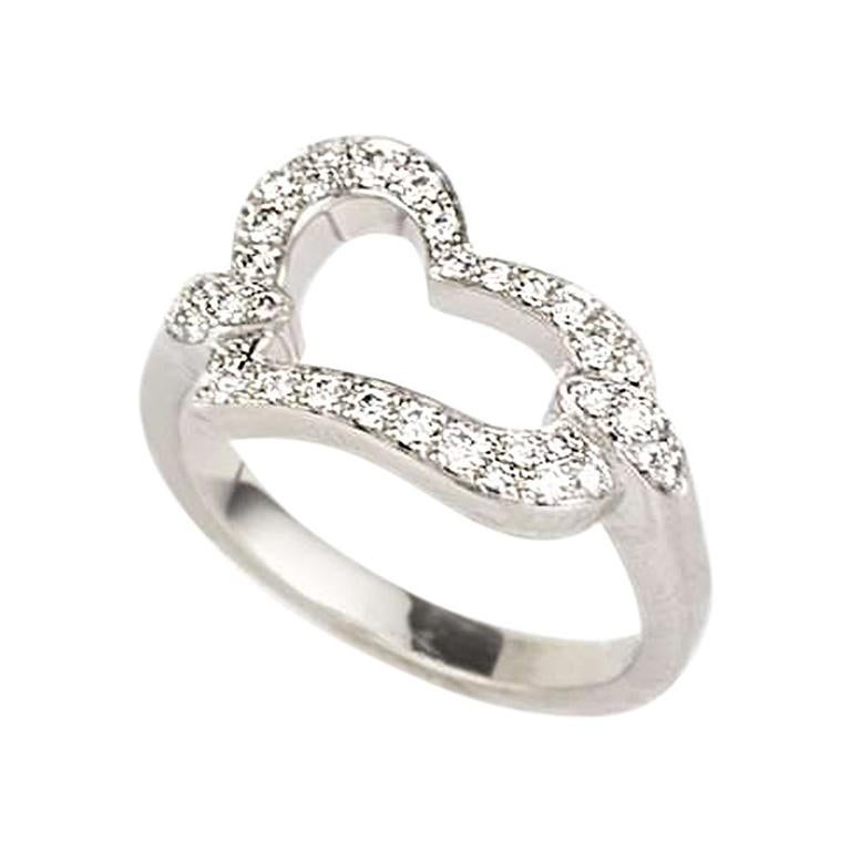 Piaget Diamond Set Heart Ring .31 Carat at 1stDibs | piaget heart ring