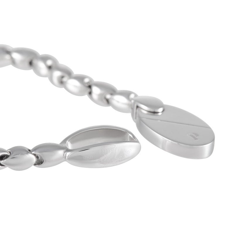Piaget Dole 18K White Gold Diamond Heart Bracelet For Sale at 1stDibs