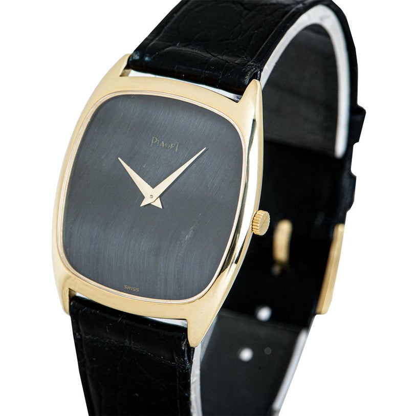 Piaget Dress Watch Gents 18 Karat Yellow Gold Stone Dial 9591 at 1stDibs