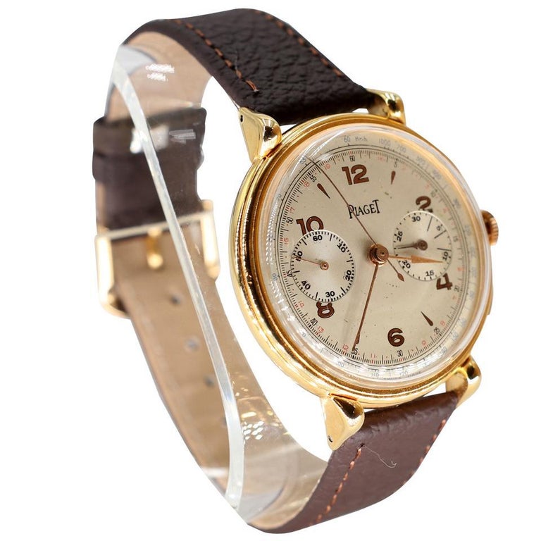 Piaget Gold XL Special Collectors Spider Legs Lugs Chronograph Ca.1940 ...
