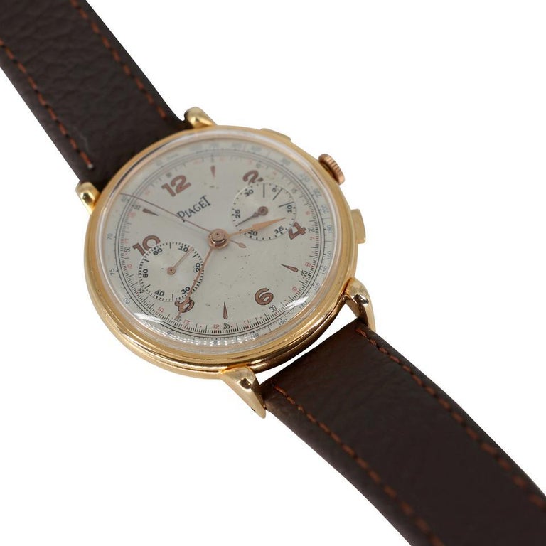 Piaget Gold XL Special Collectors Spider Legs Lugs Chronograph Ca.1940 ...