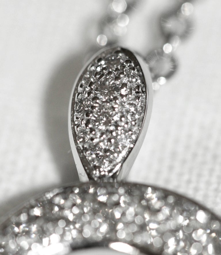 Piaget Heart-Shaped 18 Karat White Gold Pendant Necklace with Diamonds ...