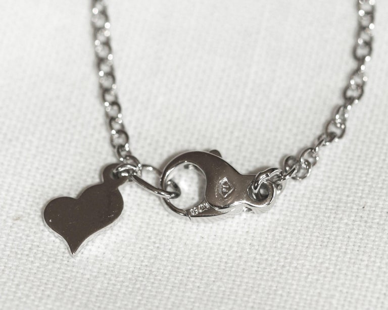 Piaget Heart-Shaped 18 Karat White Gold Pendant Necklace with Diamonds ...