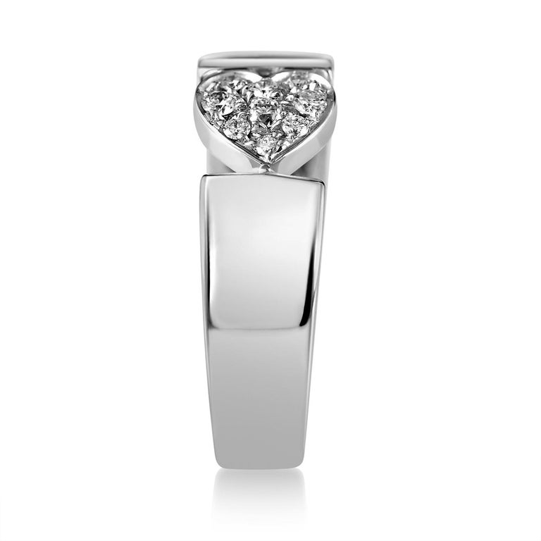 Piaget Juliet Women's 18 Karat White Gold Diamond Pave Heart Ring at ...
