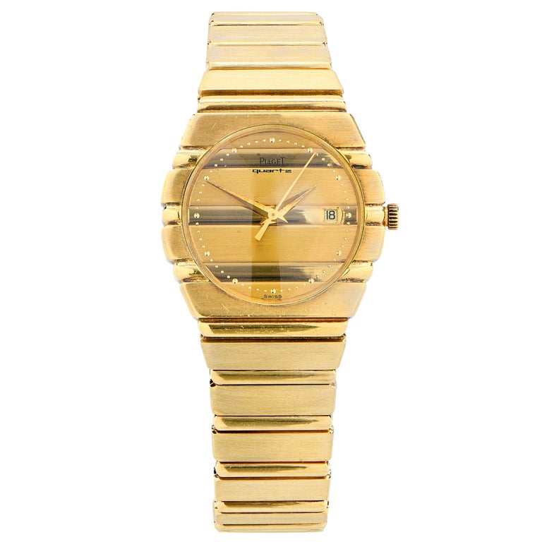 Piaget Ladies Yellow Gold Polo Quartz Wristwatch at 1stDibs | piaget quartz