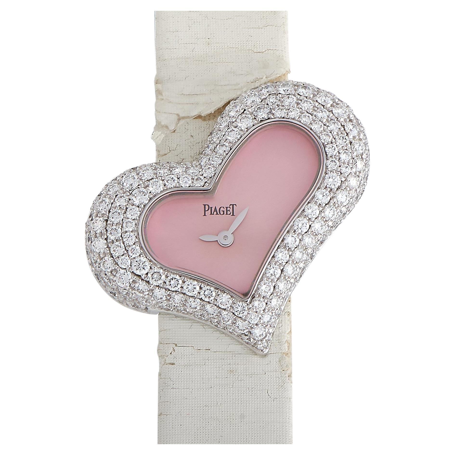 Piaget Classique Heart Watch Factory Set Diamonds at 1stDibs