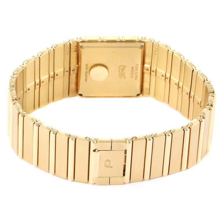 Piaget Polo 18 Karat Yellow Gold Men’s Watch 7131 For Sale at 1stDibs