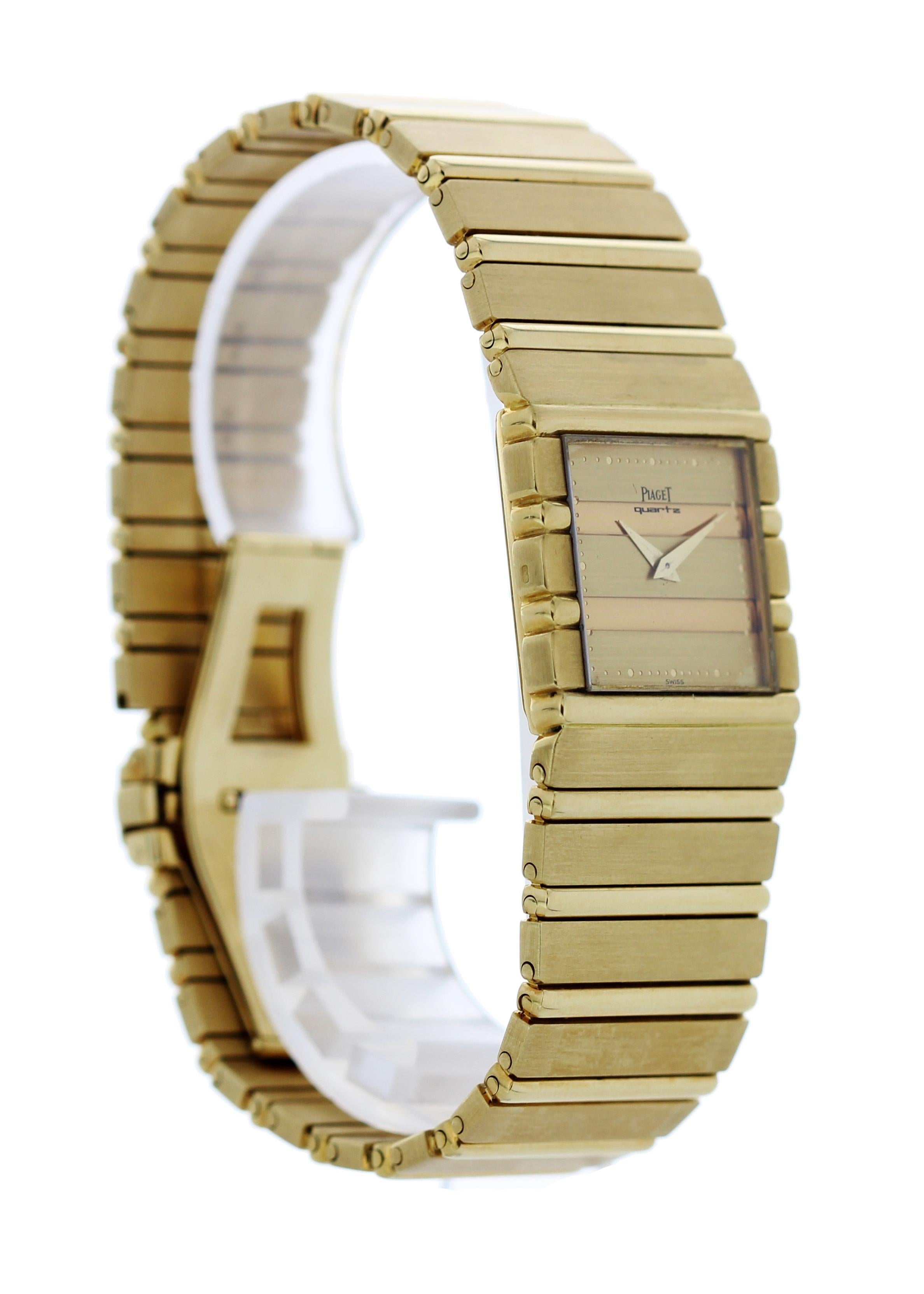 Piaget Polo 7131 C701 18 Karat Yellow Gold Quartz Watch For Sale at 1stDibs