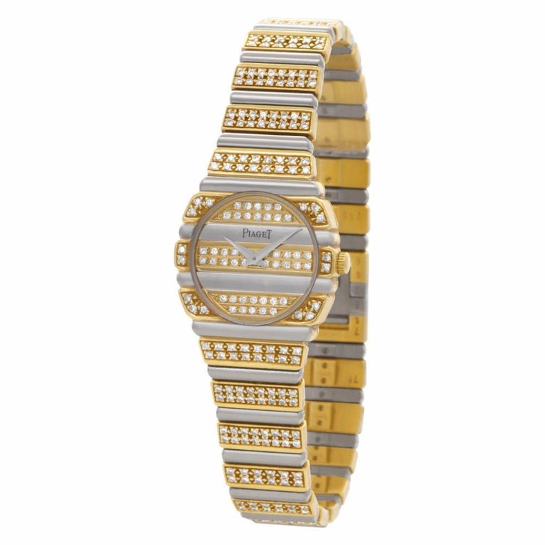 Piaget Polo 861 C 725 18 Karat White and Yellow Gold Factory Diamonds ...