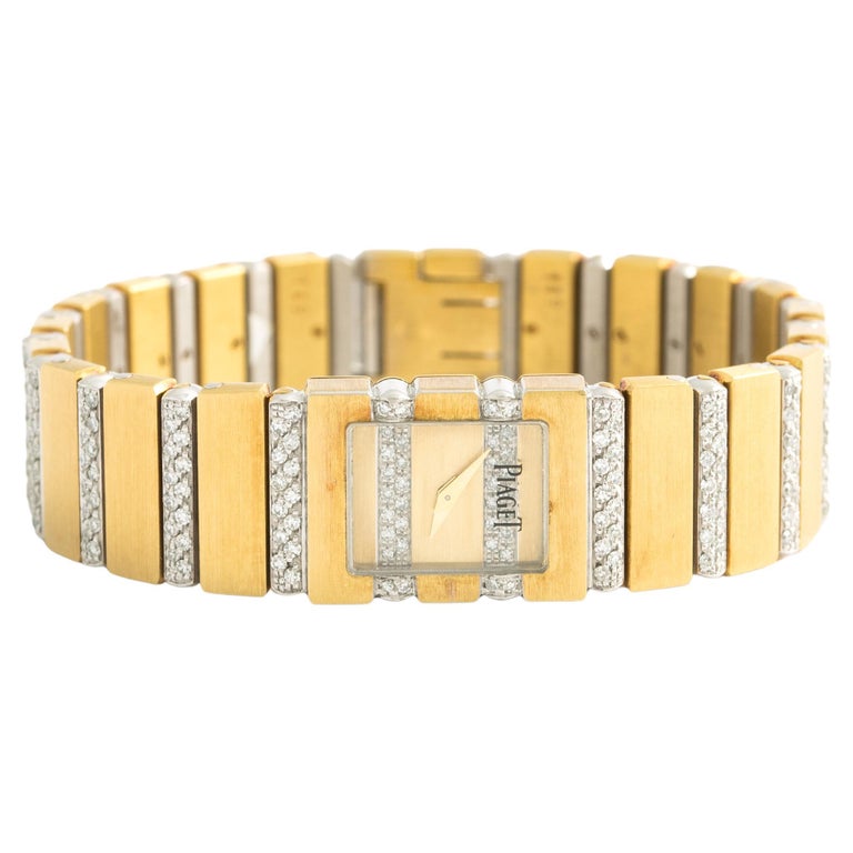 Polo Piaget Mini en or jaune 18 carats avec diamants En vente sur 1stDibs