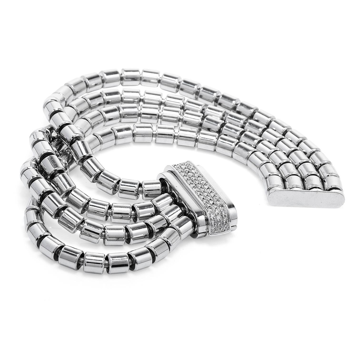 Piaget Possession Bandeau Diamond 18K Gold Link Bracelet at 1stDibs ...