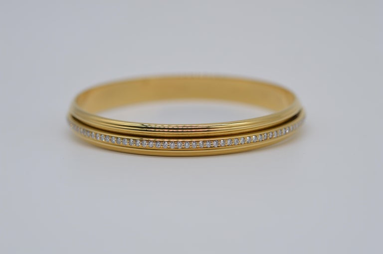 Piaget Possession Bangle 18K Yellow Gold with Diamonds Unworn For Sale ...