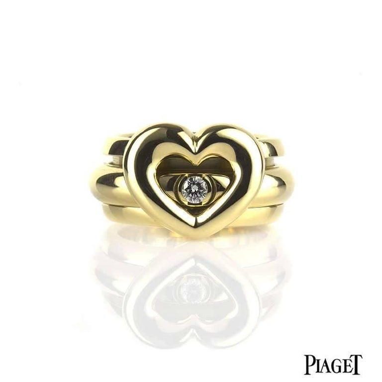 Piaget Possession Heart Shaped Spinning Diamond Ring at 1stDibs