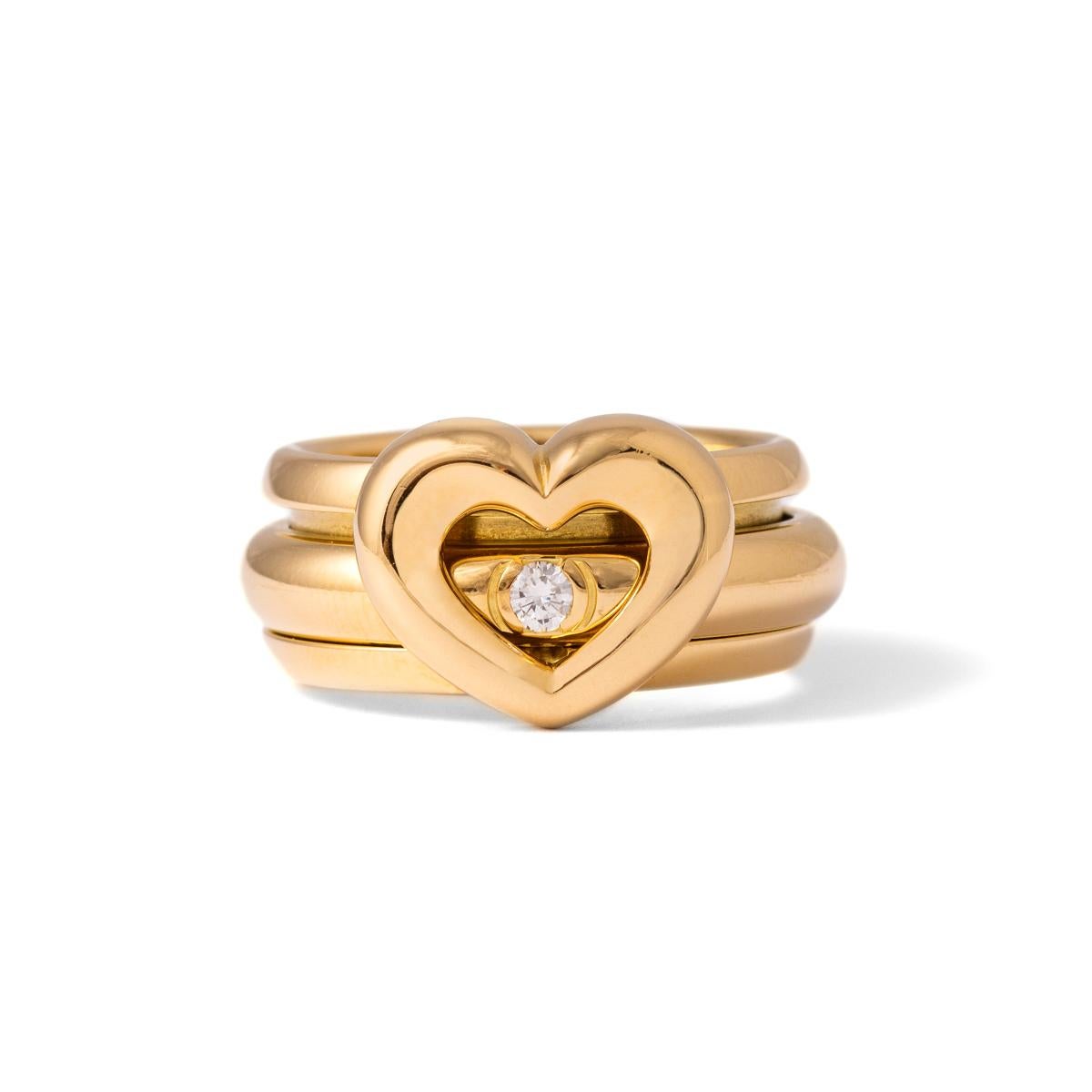 Piaget Possession Heart Yellow Gold Diamond Band Ring at 1stDibs ...