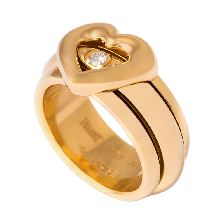 Piaget Possession Heart Yellow Gold Diamond Band Ring For Sale at 1stDibs