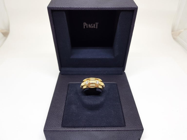 Piaget Possession White Diamond 18 Karat Yellow Gold Spinning Wide Band ...