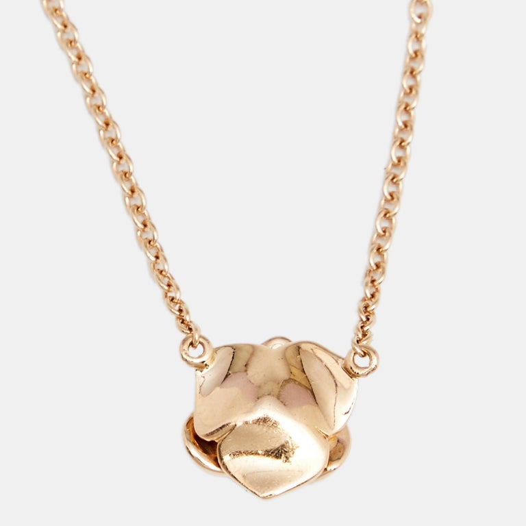 Piaget Rose Diamond 18k Rose Gold Chain Necklace at 1stDibs