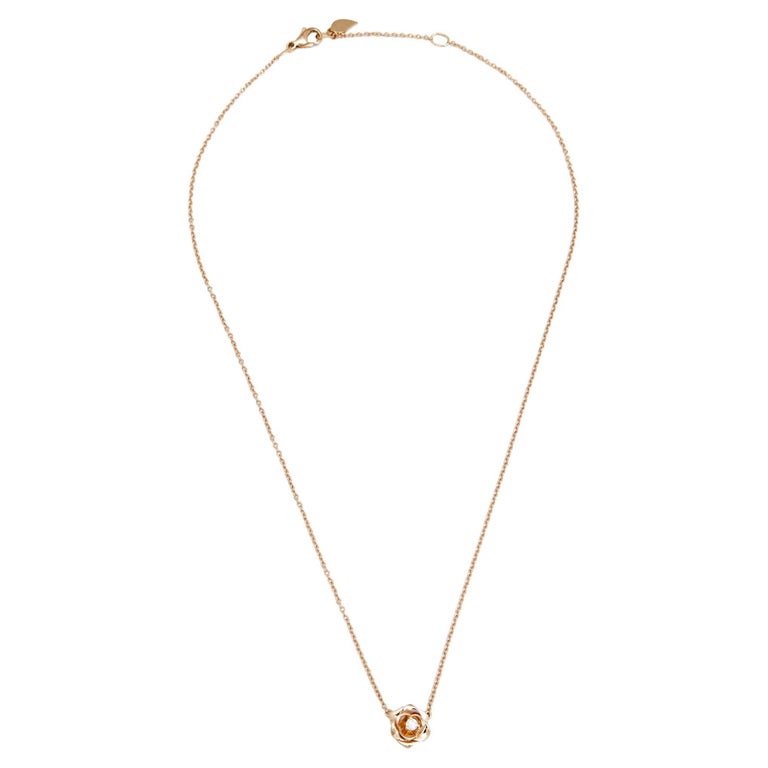 Piaget Rose Diamond 18k Rose Gold Chain Necklace at 1stDibs