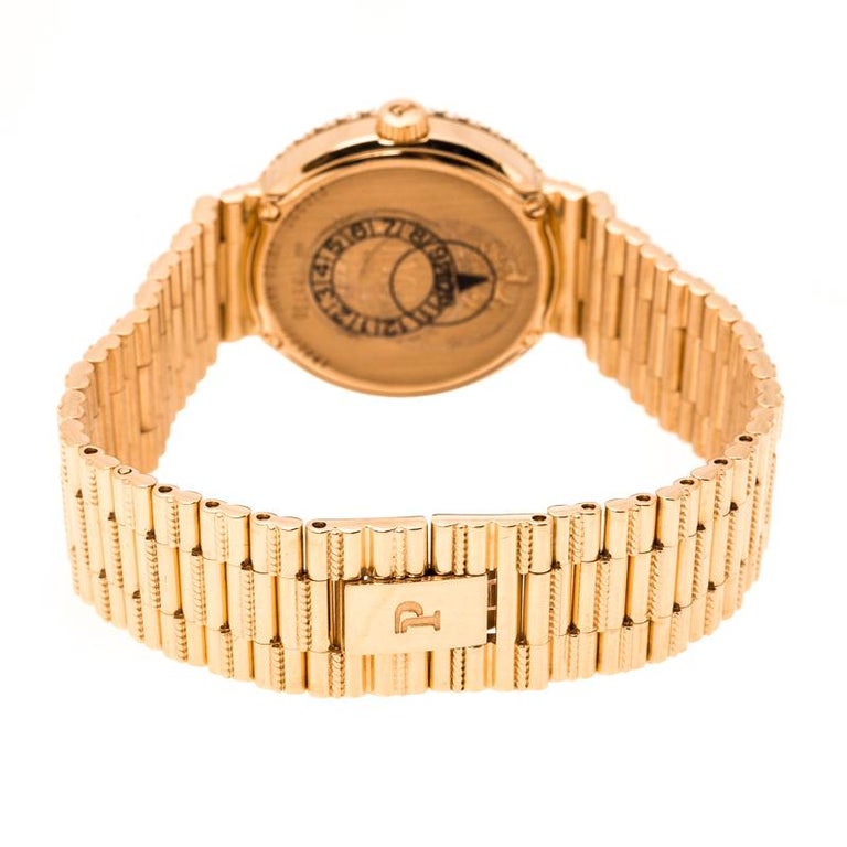 Piaget Silver 18K Rose Gold Diamonds Traditional Women's Wristwatch 26 ...