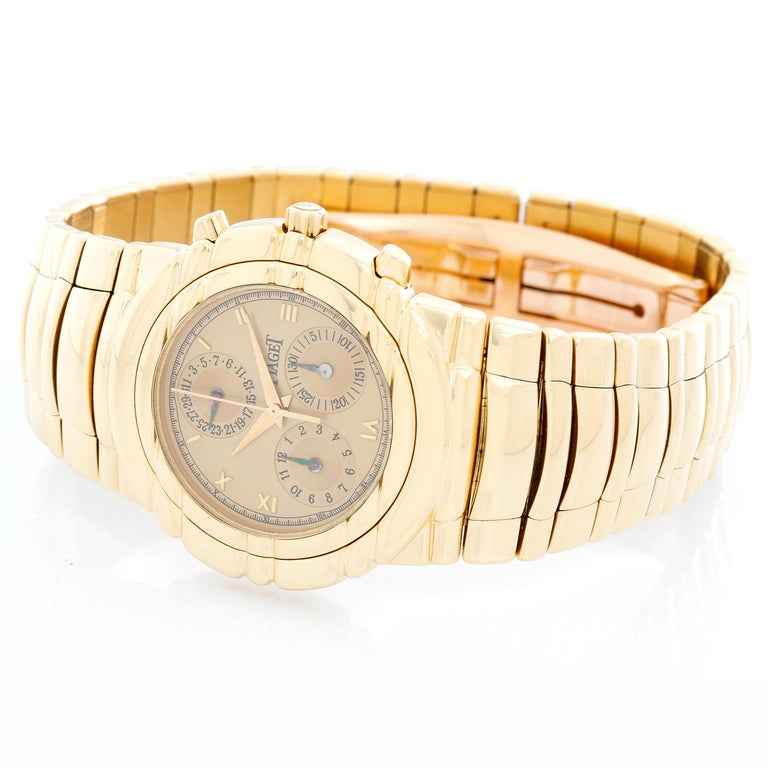 Piaget Tanagra Chronograph Yellow Gold Watch Ref 14081 at 1stDibs ...