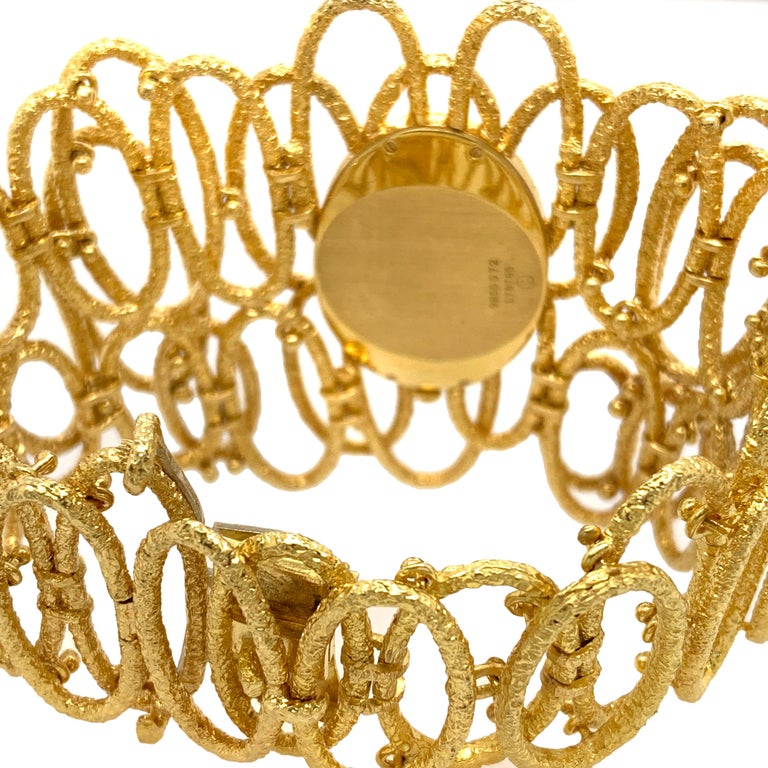 Piaget Vintage Cuff Watch in 18 Karat Yellow Gold with a Malachite ...