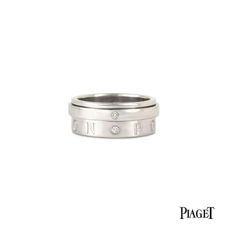 Piaget White Gold Diamond Eccentric Possession Ring at 1stDibs