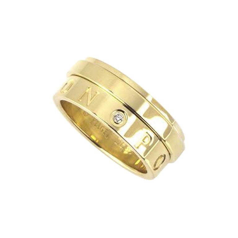 Piaget Yellow Gold Diamond Set Possession Eccentric Ring at 1stDibs