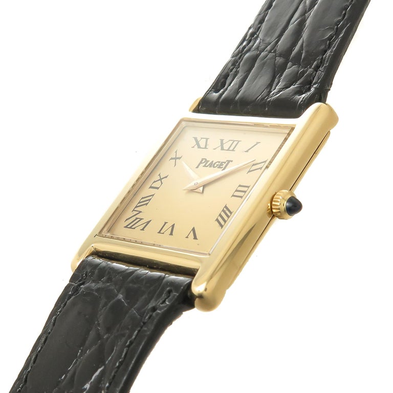 Piaget Yellow Gold Tank Mechanical Wristwatch at 1stDibs | piaget tank ...
