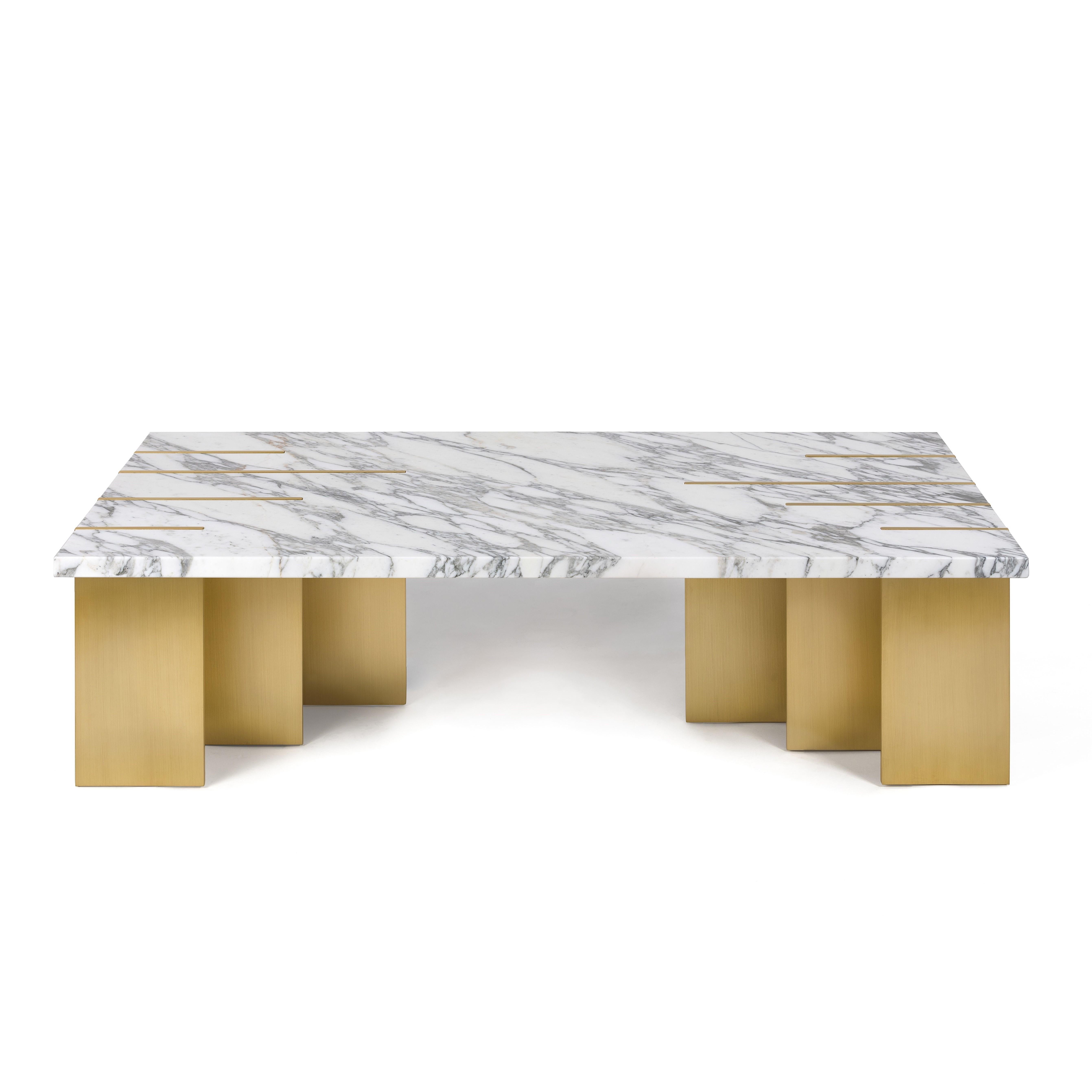 Pianist Coffee Table, Calacatta and Brass, InsidherLand by Joana Santos Barbosa For Sale at 1stDibs