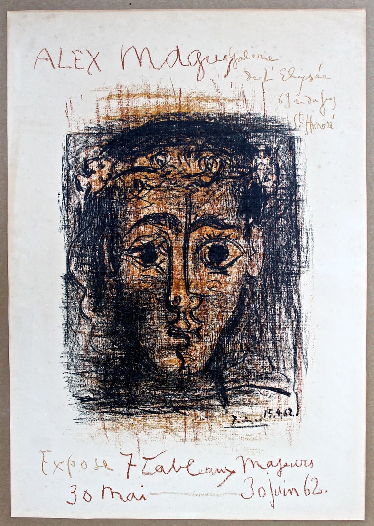 Pablo Picasso Poster original Mourlot lithograph for Alex Maguy, 1962 ...