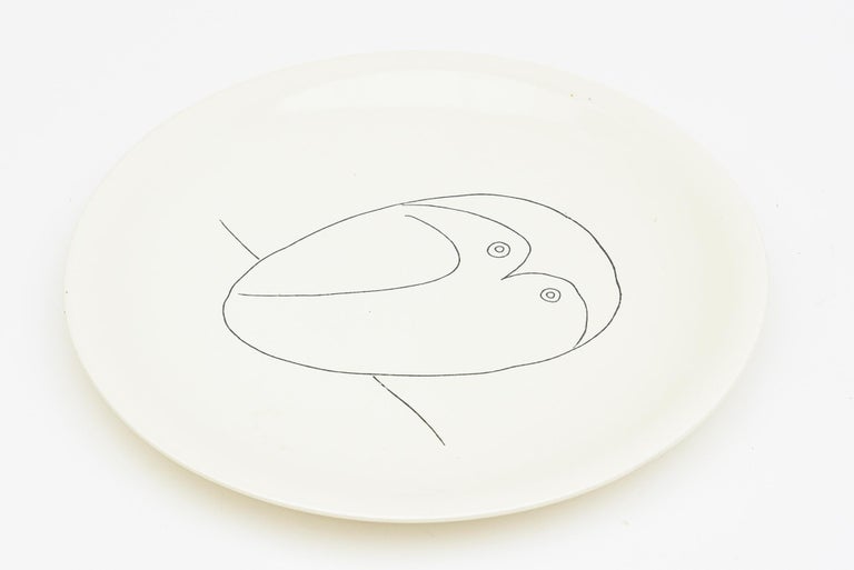 Picasso Signed Hallmarked MId Century Modern Porcelain Plate of Owl at ...