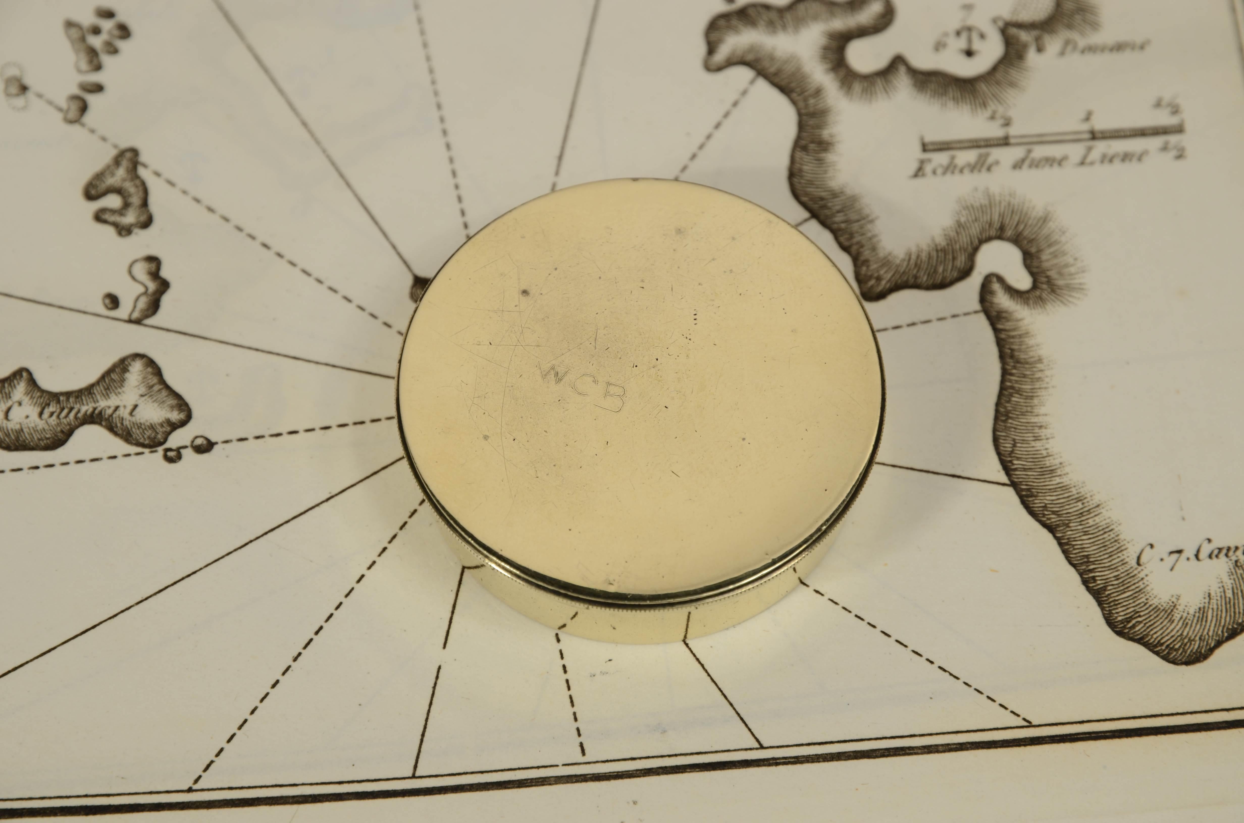 Small traveler's pocket compass, Victorian-era turned brass For Sale at ...