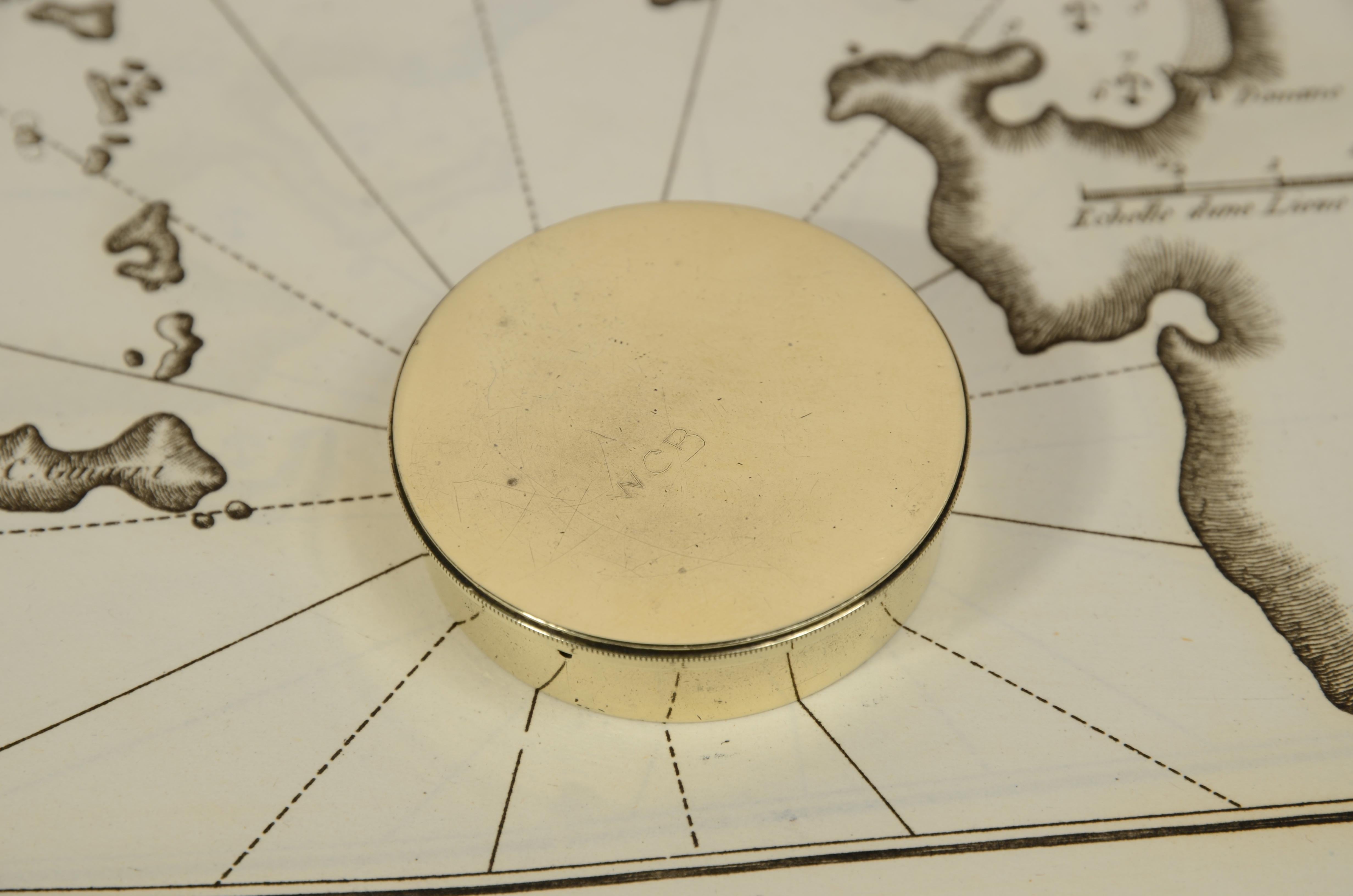 Small traveler's pocket compass, Victorian-era turned brass For Sale at ...