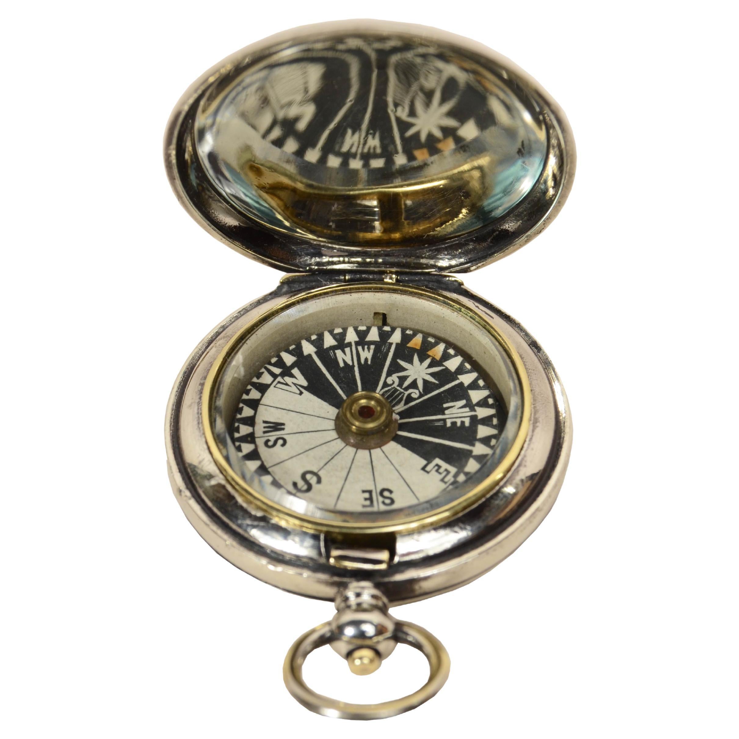 Small pocket compass for British air force officers first war For Sale ...