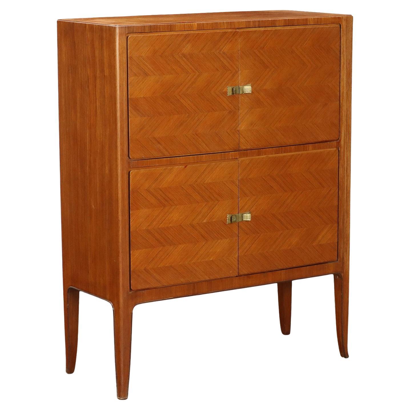 Small 1950s Walnut Storage Cabinet For Sale at 1stDibs