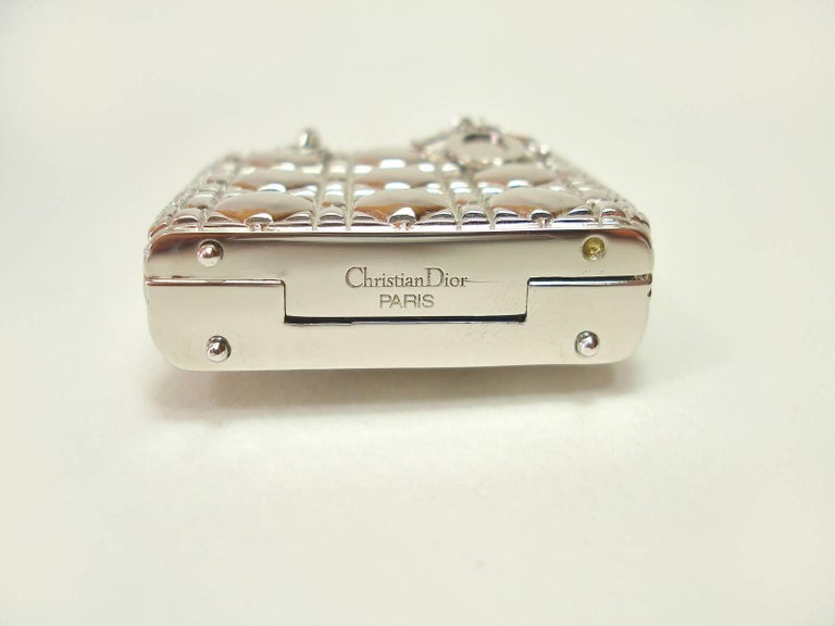 Piéce Collectible Iconic Lady Dior Bag Make-up Mirror and Pill box at ...