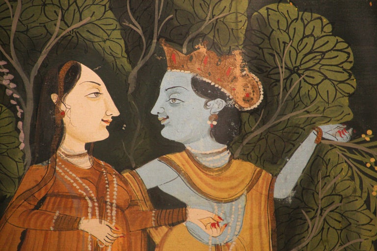 Pichhavai Hindu Painting of Radha and Krishna with Female Gopis For ...