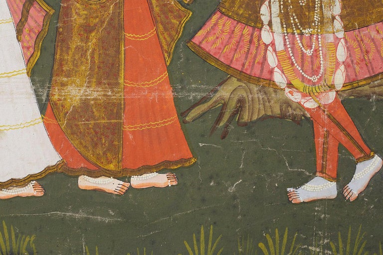 Pichhwai Hindu Painting of Krishna under Tree of Life at 1stDibs ...