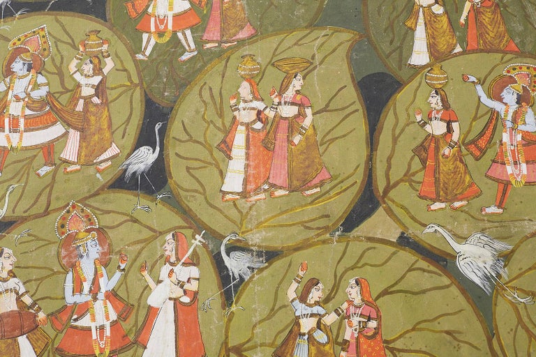 Pichhwai Hindu Painting of Krishna under Tree of Life at 1stDibs ...
