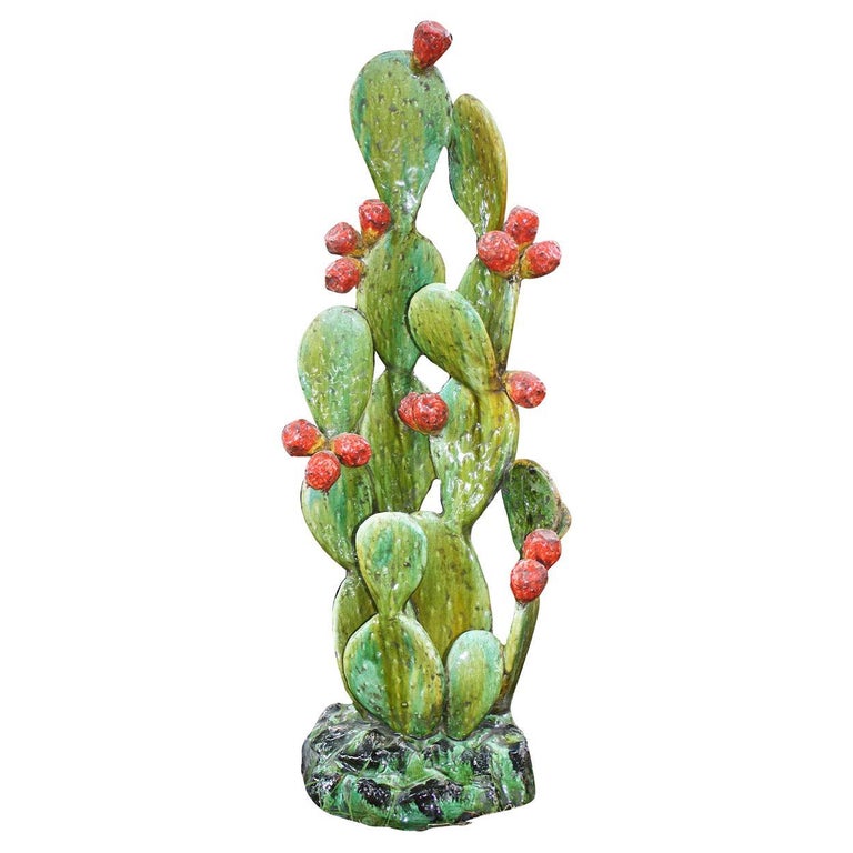 Pickly Pear Polychrome Sculpture For Sale at 1stDibs
