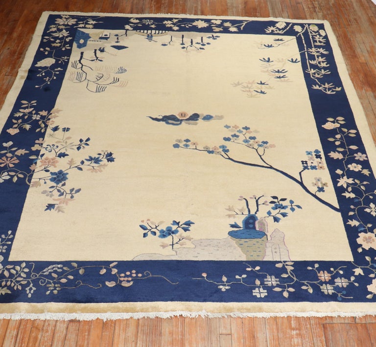 Pictorial Antique Chinese Rug For Sale at 1stDibs