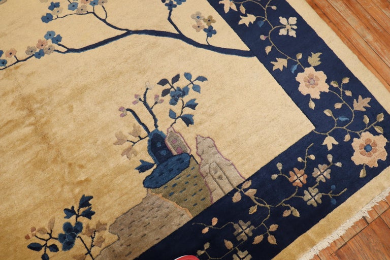 Pictorial Antique Chinese Rug For Sale at 1stDibs