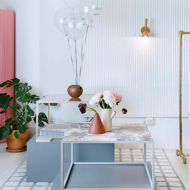 Pieces Maschi Geometric Grid Print Grey Neutral Hand Tufted Modern Rug ...