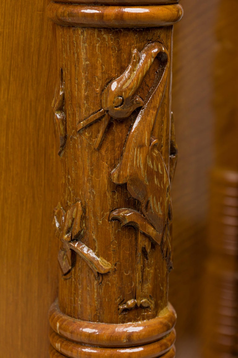 Pier Luigi Colli Italian Burled Birch and Carved Bird Design Sideboard ...