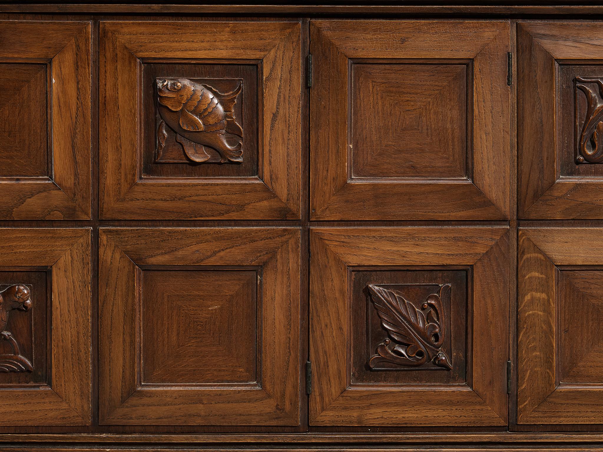 Pier Luigi Colli Sideboard in Oak For Sale at 1stDibs