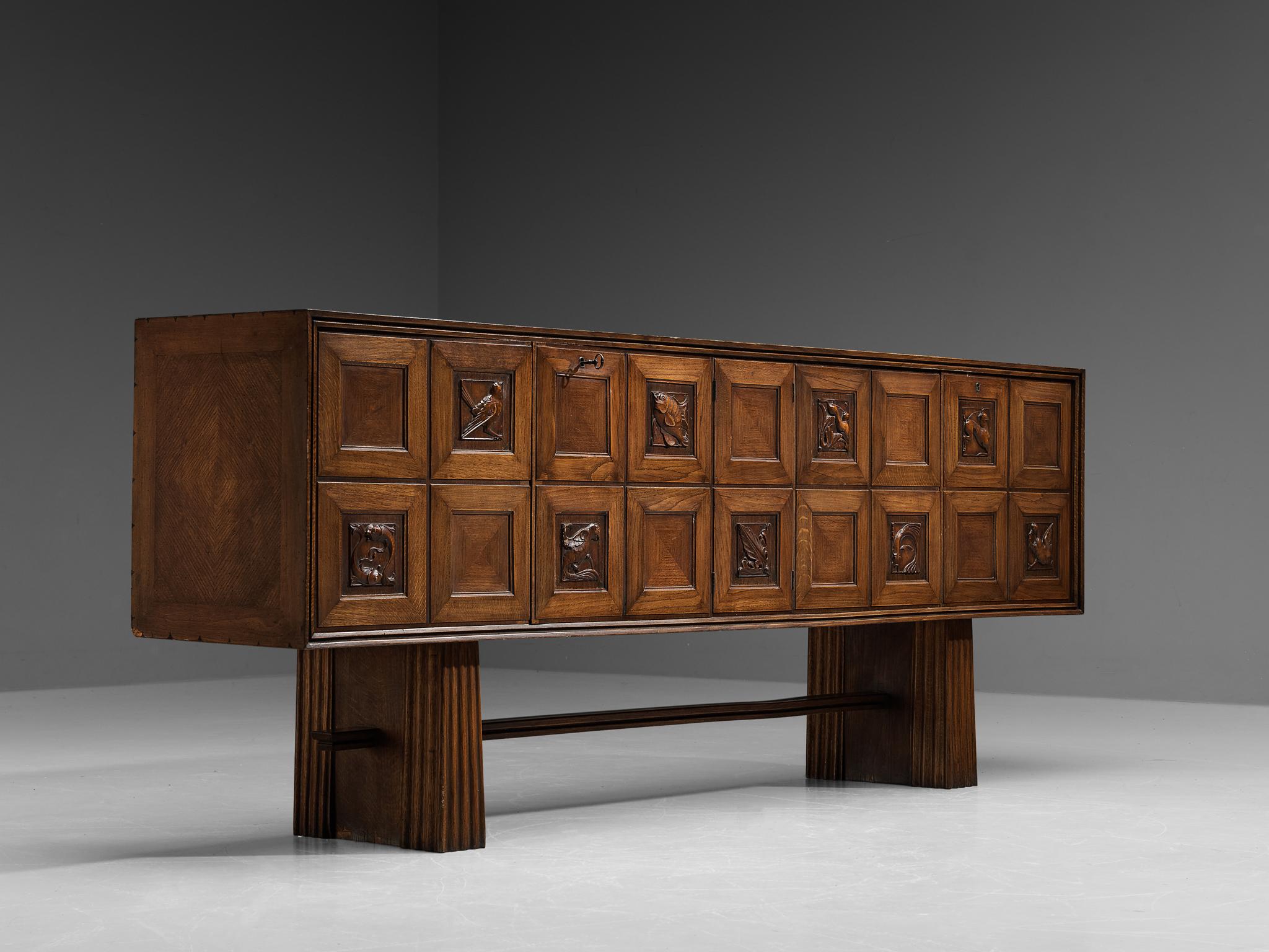 Pier Luigi Colli Sideboard in Oak For Sale at 1stDibs