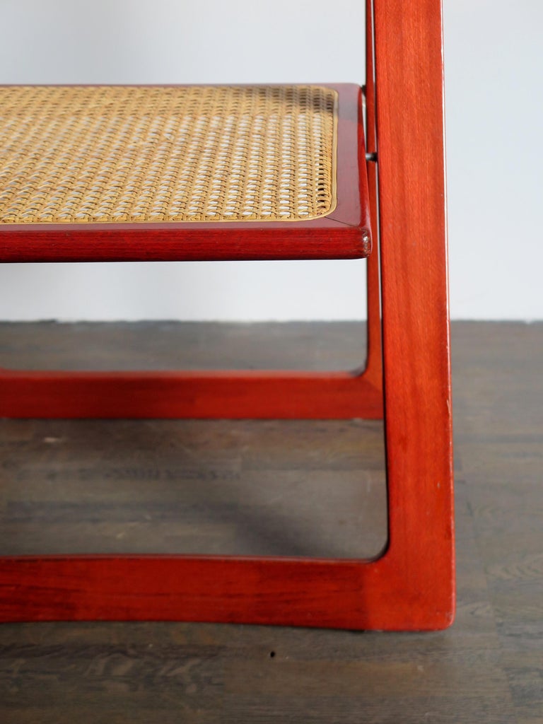 Pierangela D’Aniello and Aldo Jacober Italian Wood Cane Red Dining ...