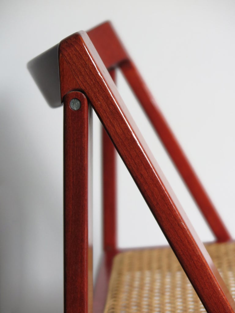 Pierangela D’Aniello and Aldo Jacober Italian Wood Cane Red Dining ...