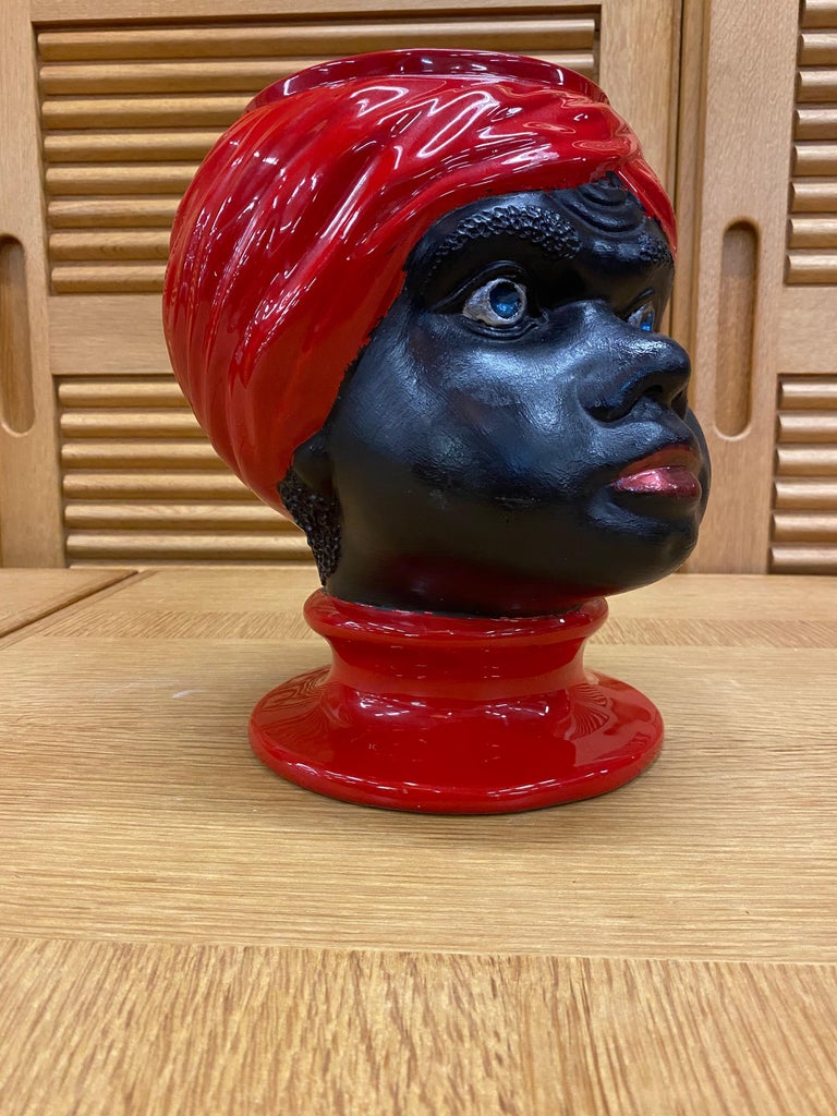 Piero Fornasetti, Ceramic Head Vase, circa 1960 For Sale at 1stDibs